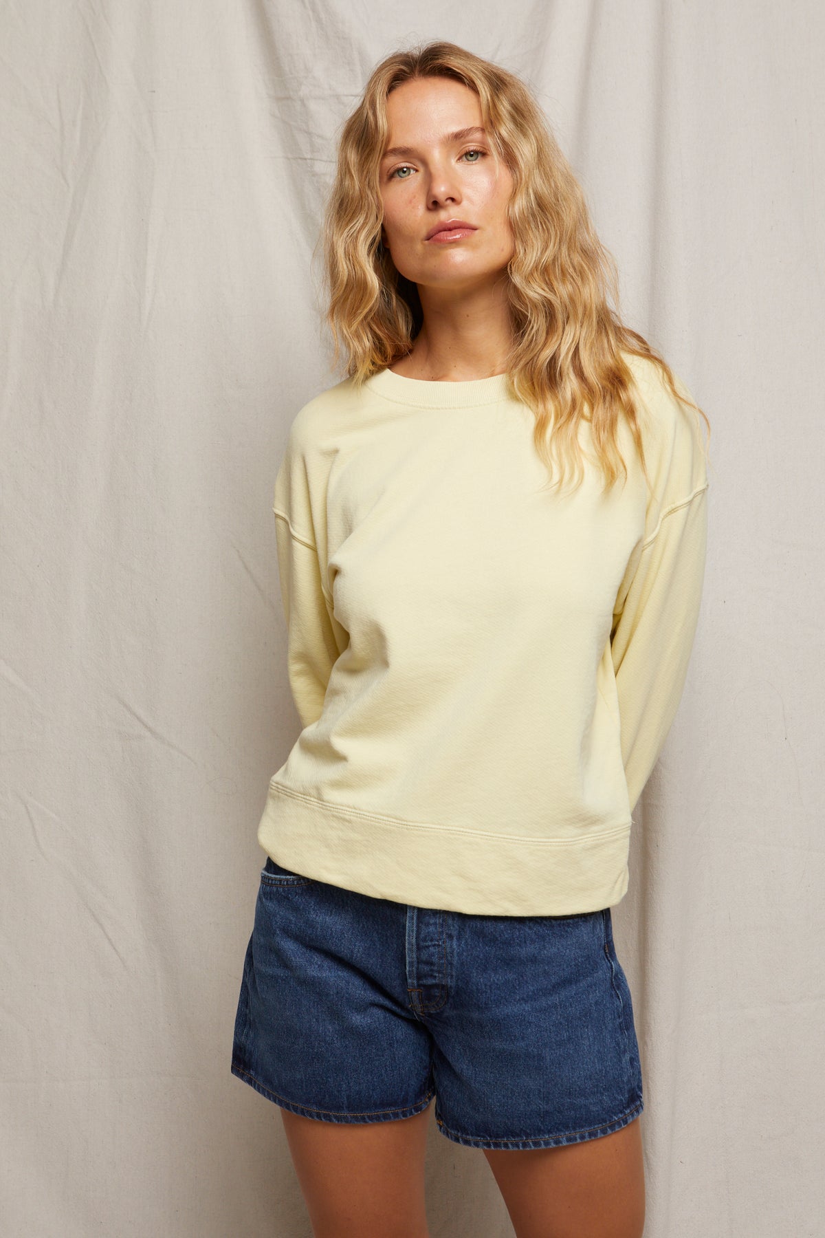 Tyler | french terry cotton sweatshirt for women | perfectwhitetee